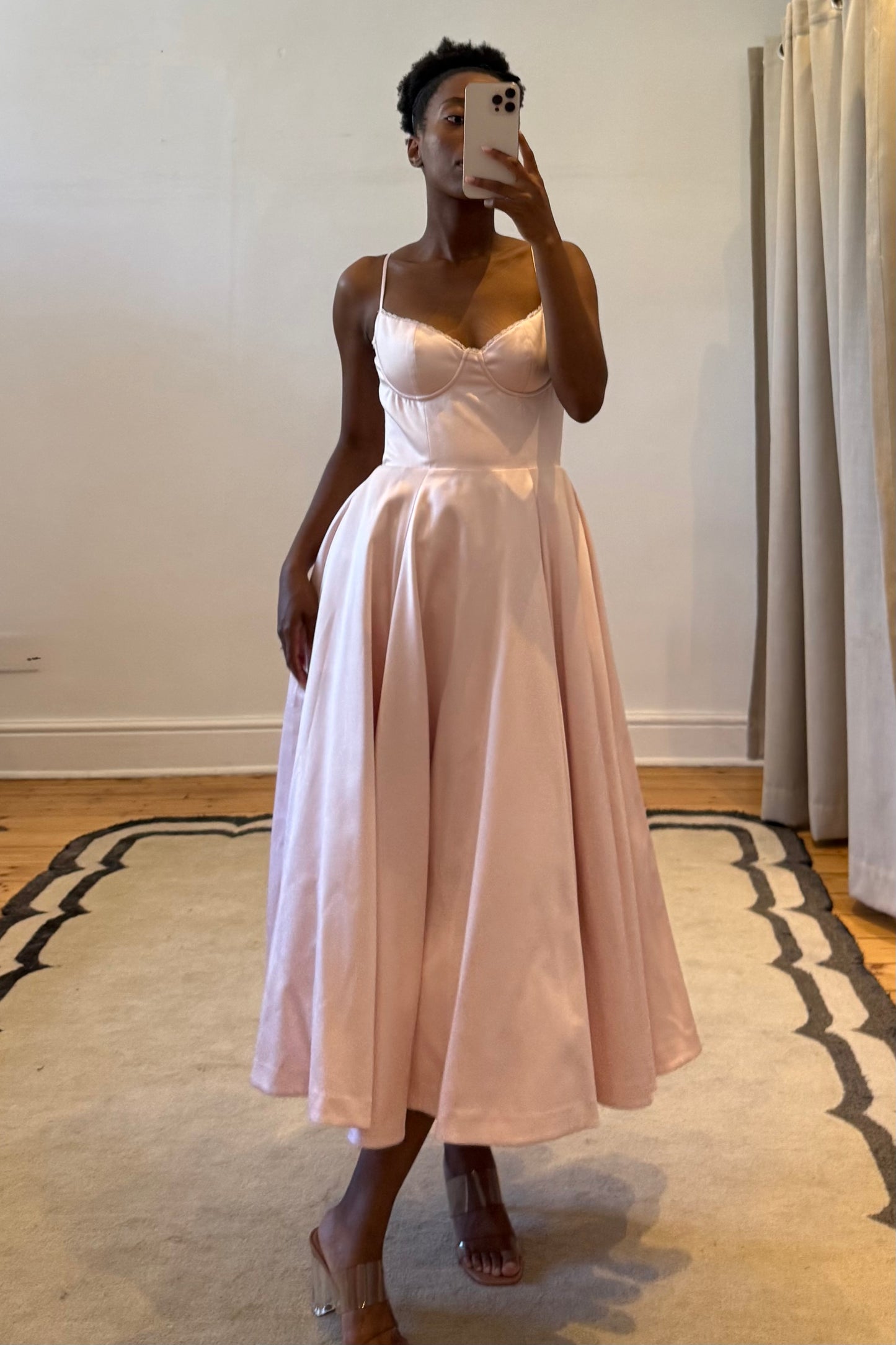 Mademoiselle Midi Dress in Pink | House of CB | Pink