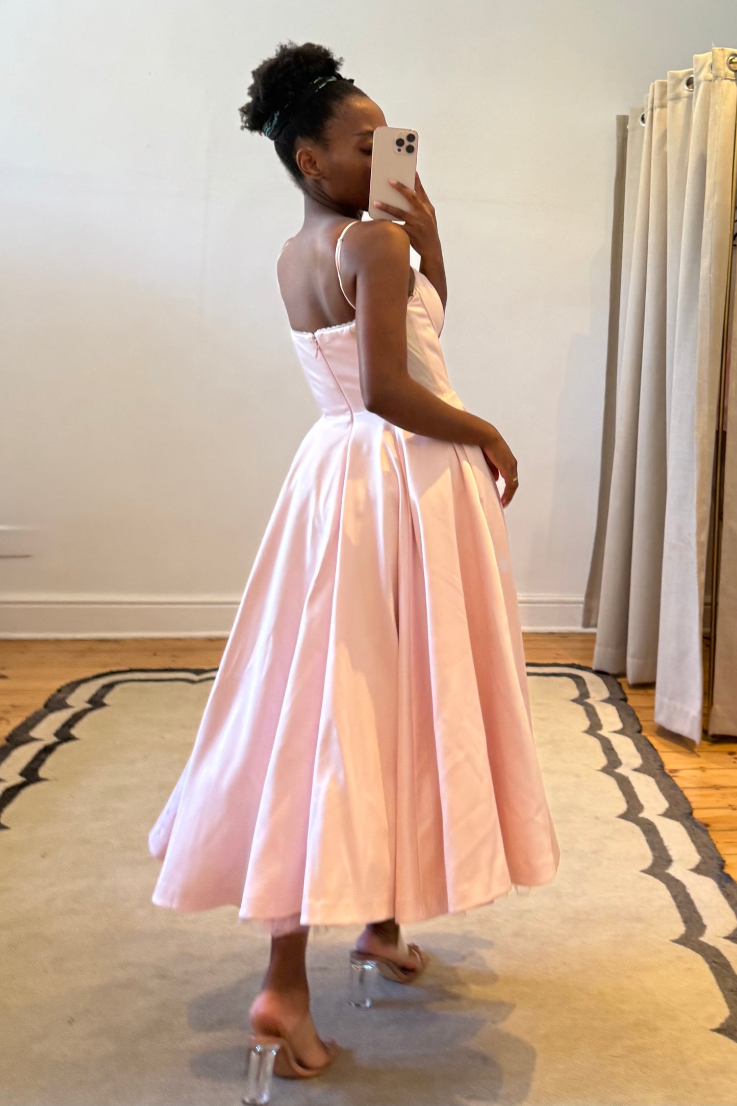 Mademoiselle Midi Dress in Pink | House of CB | Pink