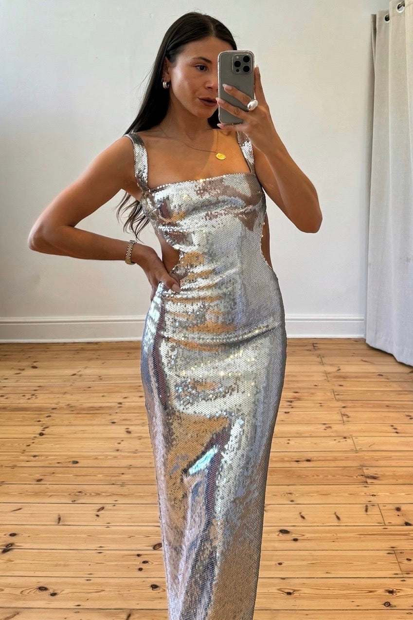 The Sylvie Dress | Meshki | Silver